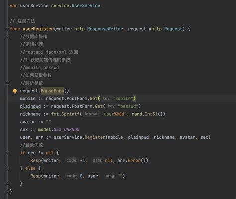 15、以注册为例展示对service层的调用 在main go里面调用service层的方法 csdn博客