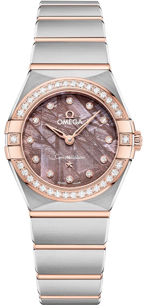 Omega Constellation Quartz Sedna Gold And Steel Purple Meteorite 25mm 131