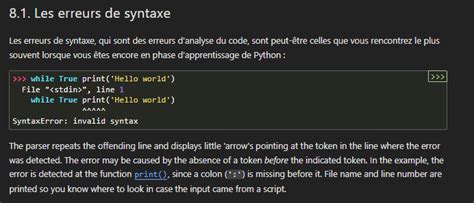 Erreurs En Python Types Et Solutions