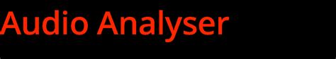 Github Sebastienrousseauaudioanalyser Audio Analyser A Cutting