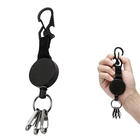 Resilient Wire Rope Magnetic Keychain With Elastic Recoil And