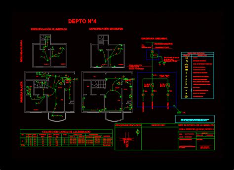 Diagrama Unifilar Electrico En Dwg 133 72 Kb Librería Cad