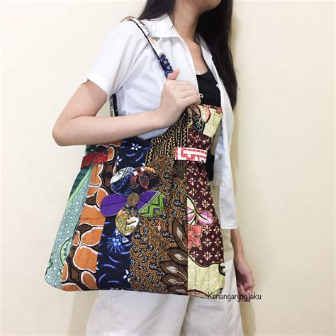 Arum Tote Bag Premium Tote Bag Totebag Batik Patchwork Tote Ethnic By