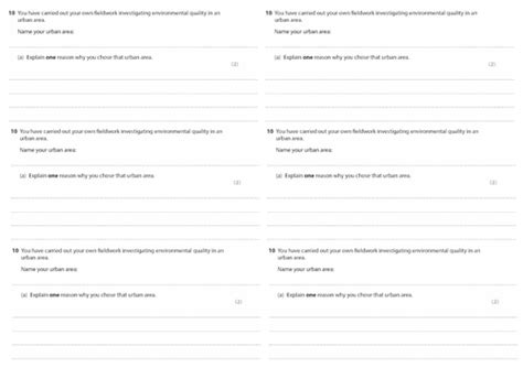 Edexcel B Geography Human Fieldwork Teaching Resources