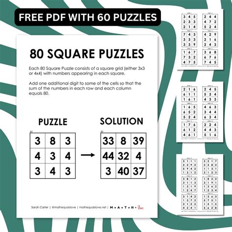 Math Puzzle Worksheets
