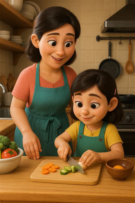 Mom Teaches Me How To Cook