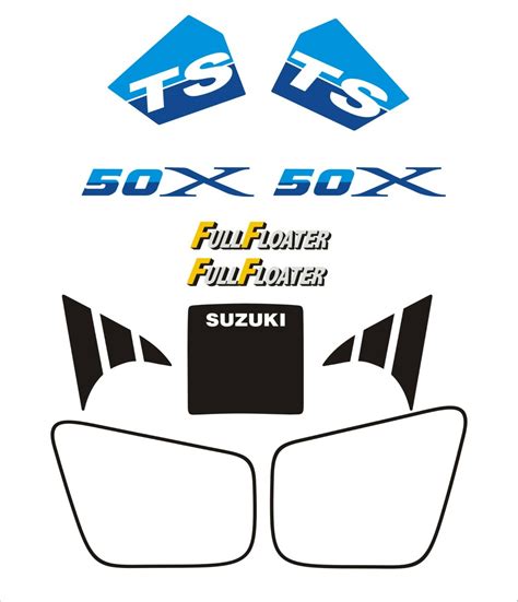 Suzuki Ts50x 1987 Decal Kit White Bike Ebay