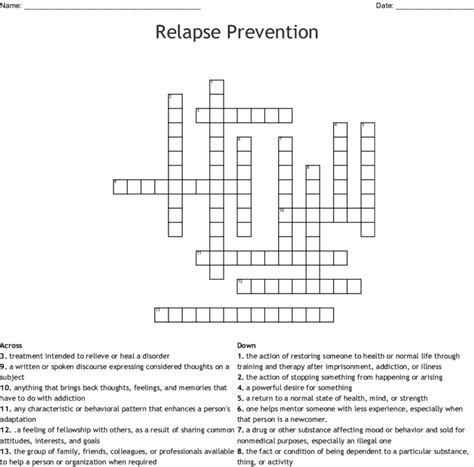 Recovery Crossword Puzzles Printable Free Printable Crosswords
