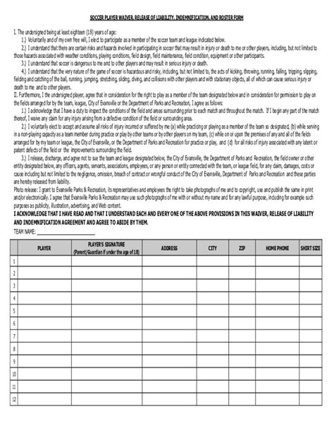 Fillable Online Softball Player Waiver Release Of Liability