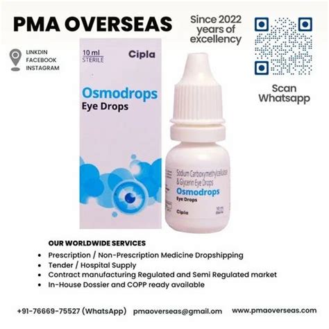Cipla Osmodrops Eye Drop Packaging Type Bottle 10 Ml At ₹ 14050