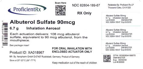 Albuterol Sulfate Inhalation Aerosol With Dose Indicator