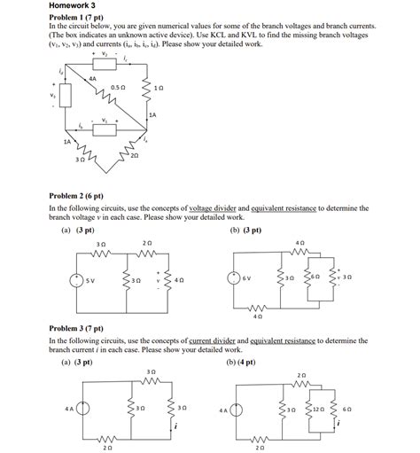 solved problem 1 7 pt in the circuit below you are given