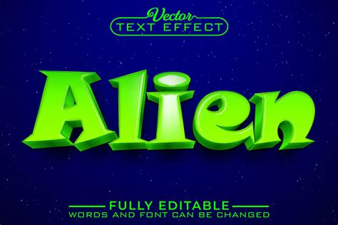 Alien Text Effect Graphic By Stella Design · Creative Fabrica