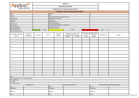 Sample Ut Report Ipv Pdf Nondestructive Testing Applied And