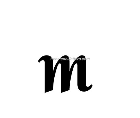 Print Lowercase M Letter Stencil Free Stencil Letters