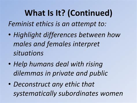 Ppt Feminist Ethics Powerpoint Presentation Free Download Id2204874