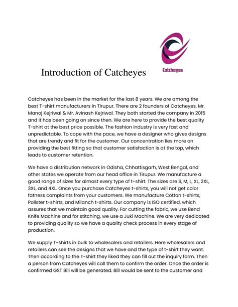 Ppt Introduction Of Catcheyes Powerpoint Presentation Free Download