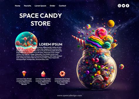 Webtemplate Space Candy Store Figma