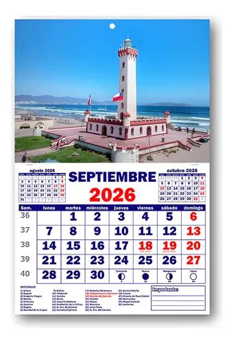 25 Calendarios 2026 Tamaño Carta 41x285 Cms Surtidos Calendario