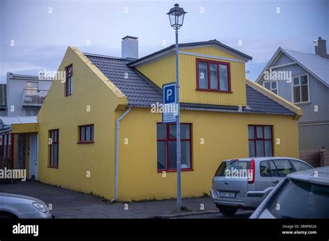 April 2025 Residential Homes Of Character In Reykjavik Iceland Stock
