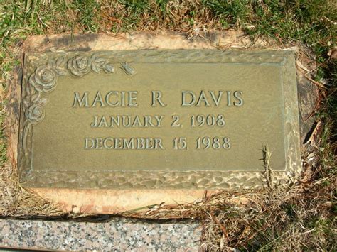 Macie Roberta Davis 1908 1988 Mémorial Find A Grave