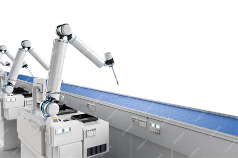 Premium Photo Automation Industry Concept With 3d Rendering Robot