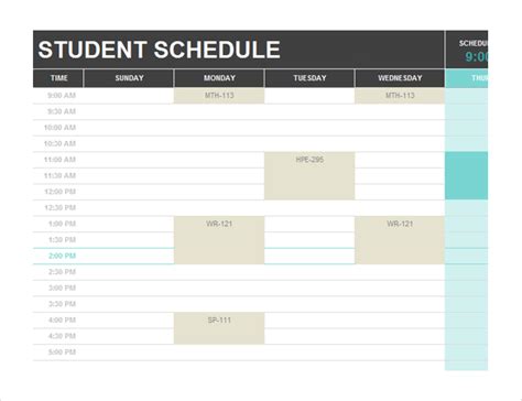 24 Microsoft Word 2010 Format Timetable Templates Free Download
