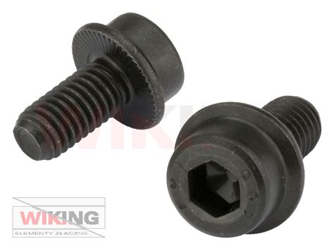 śruby Samozabezpieczające Z Gniazdem Sześciokątnym Z Kołnierzem