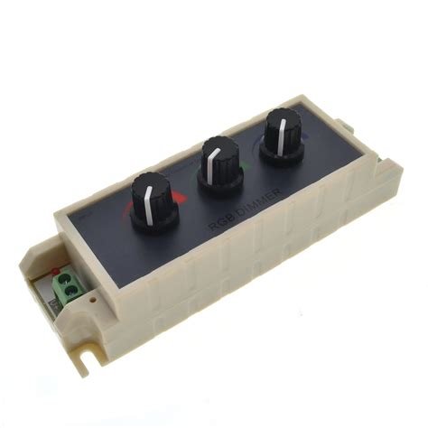 RGB Dimmer Stepless Adjustable Switch LED Strip Lights Controller DC 12 24V Three Way Switch In
