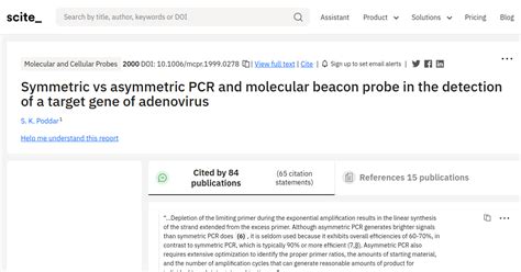 Symmetric Vs Asymmetric Pcr And Molecular Beacon Probe In The Detection Of A Target Gene Of