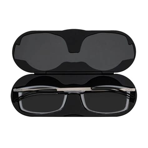 Thinoptics Brooklyn Full Clear Frame Reading Glasses Milano Case