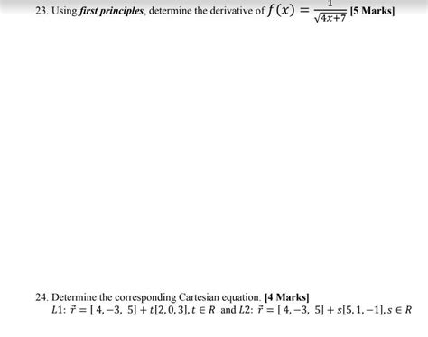 Solved 23 Using First Principles Determine The Derivative