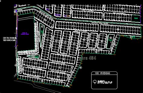 Planos De Lotificacion En Dwg Autocad México Diseño Urbano Planos