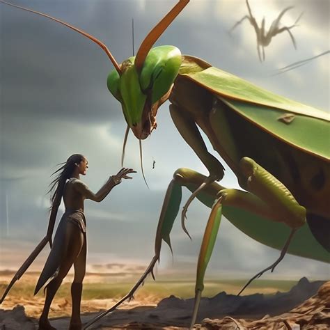 A Huge Female Praying Mantis Met A Former Surprise Fantasy Style