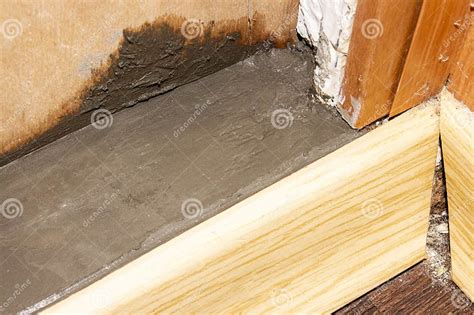 Filling The Threshold With Concretecementing Of The Threshold