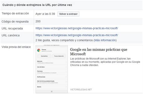 facebook sharing debugger víctor iglesias