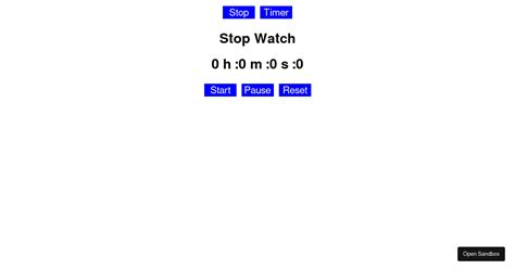 stop timer codesandbox
