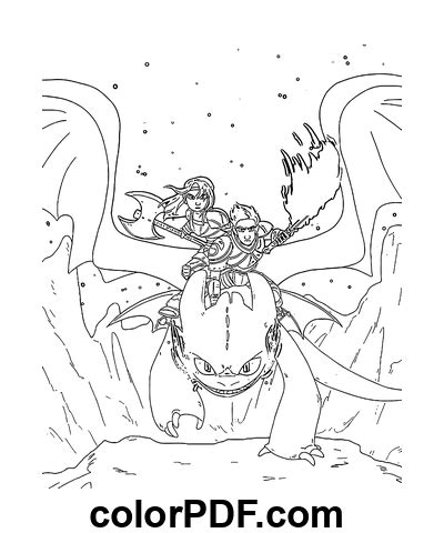 How To Train Your Dragon Movie Easy Drawing Coloring Pages And Books
