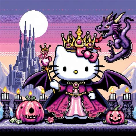 Evil Queen Hello Kitty Hello Kitty Art Hello Kitty Anime Pixel Art