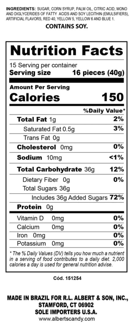 Assorted Fruit Chews Alberts Candy