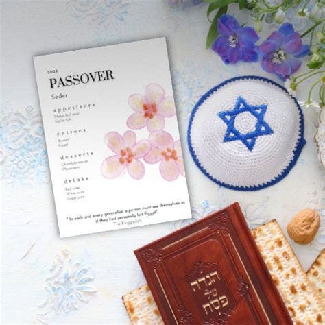 Printable Passover Seder Menu Template Passover Menu Modern Passover