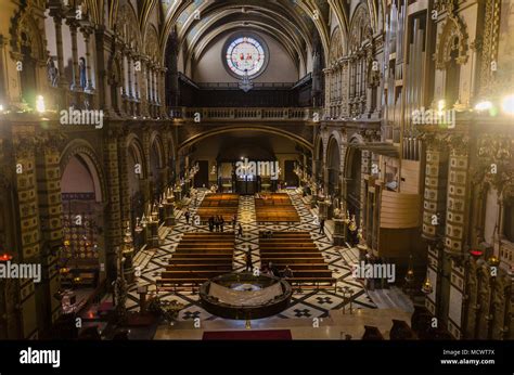A View Of The Interior Of The Basilica At The Benedictine Abbey At