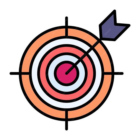 Premium Vector Nested Target Flat Illustration