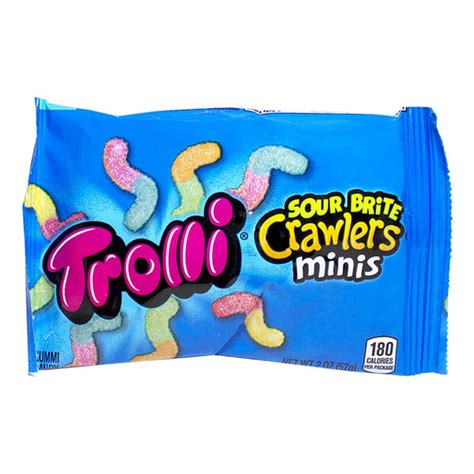 All Travel Sizes Wholesale Trolli Sour Brite Crawlers Minis 2 Oz Candy