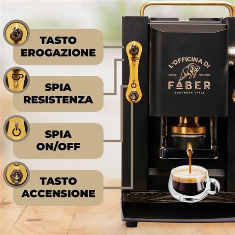 Faber Coffee Pro Deluxe Macchina Caffé A Cialde Espresso Colore Matt