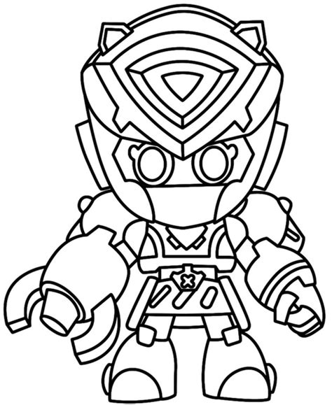Coloring Page Brawl Stars Stranger Things Mecha Jessie 82