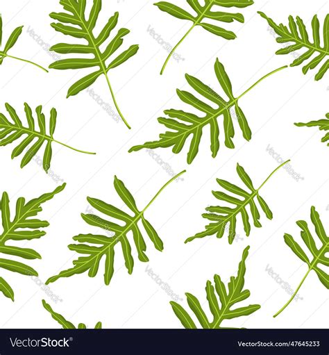 Green Leaf Seamless Pattern Royalty Free Vector Image