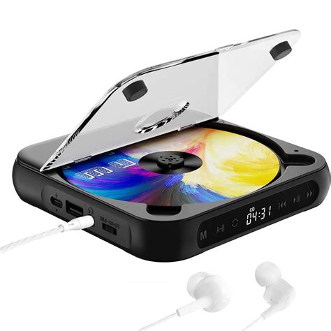 Prociv Portable Cd Player With Bluetooth Lcd Touch Screen Anti Skip