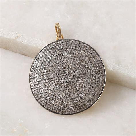 Pave Diamond Pendant Etsy