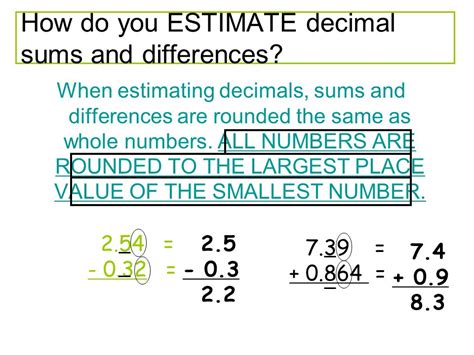 Estimating Decimal Sums